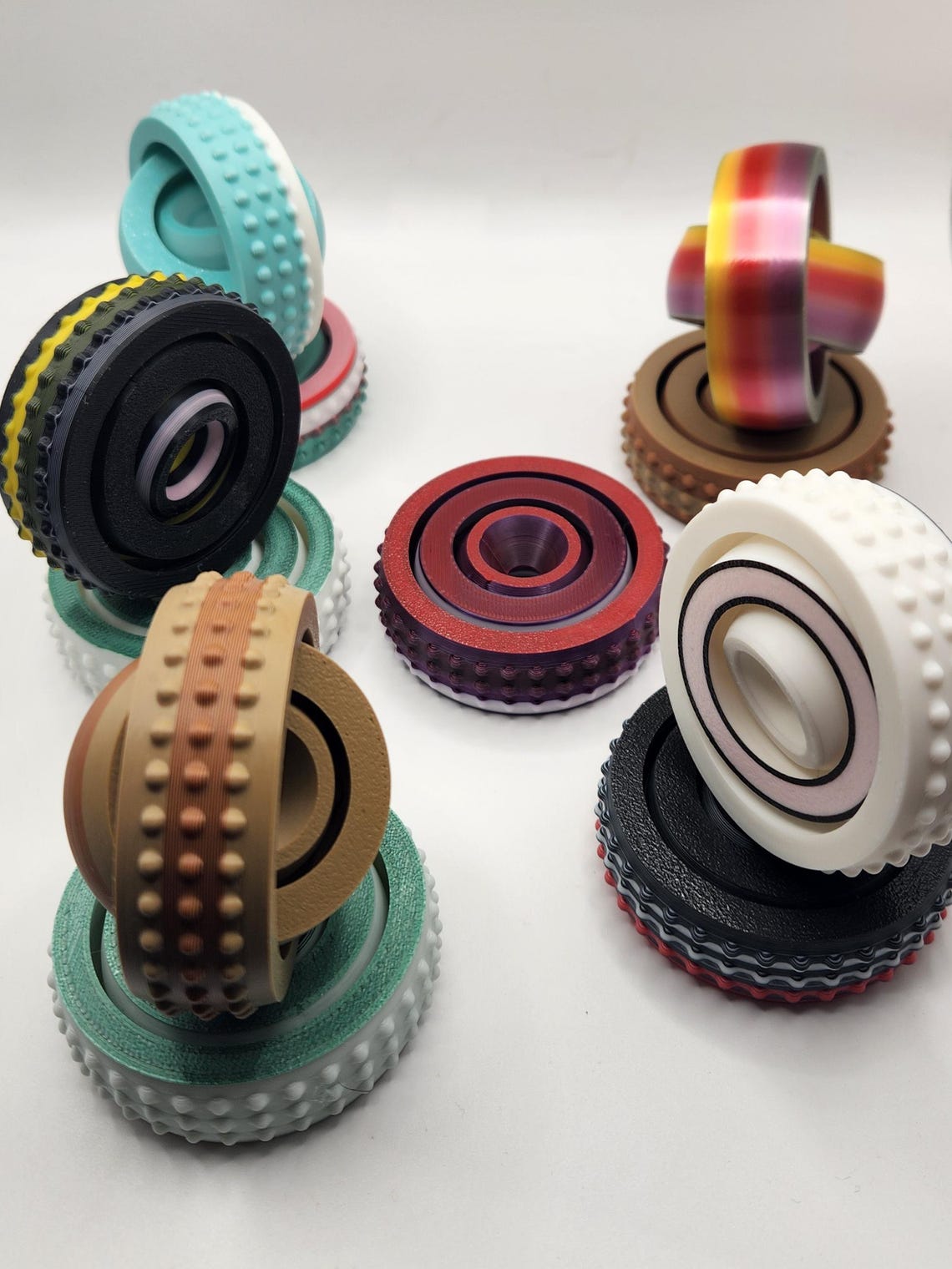 Gyro Fidgets | 3D Printed | 2.5 Inch Flexi Toy | Single or 5 - Pack ...