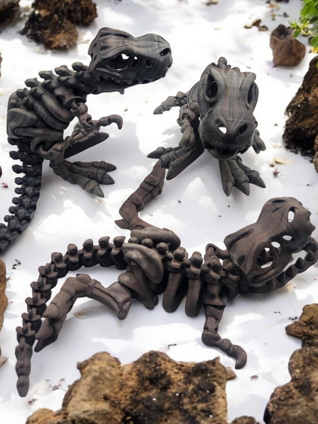 T-rex | 3D Printed | Articulated Flexi Toy | Adorable Poseable 6 - Inch ...