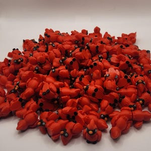 Mini 3D Printed Cardinals Cute Collectible Articulated Mini Animals ...