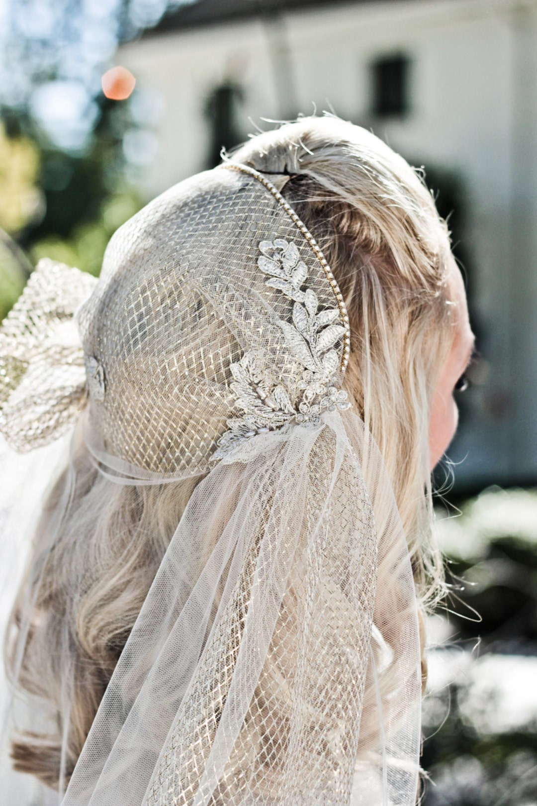 Juliet Cap Veil- 1 Tier Veil-1920s Headpiece-ballet Length Veil-art ...