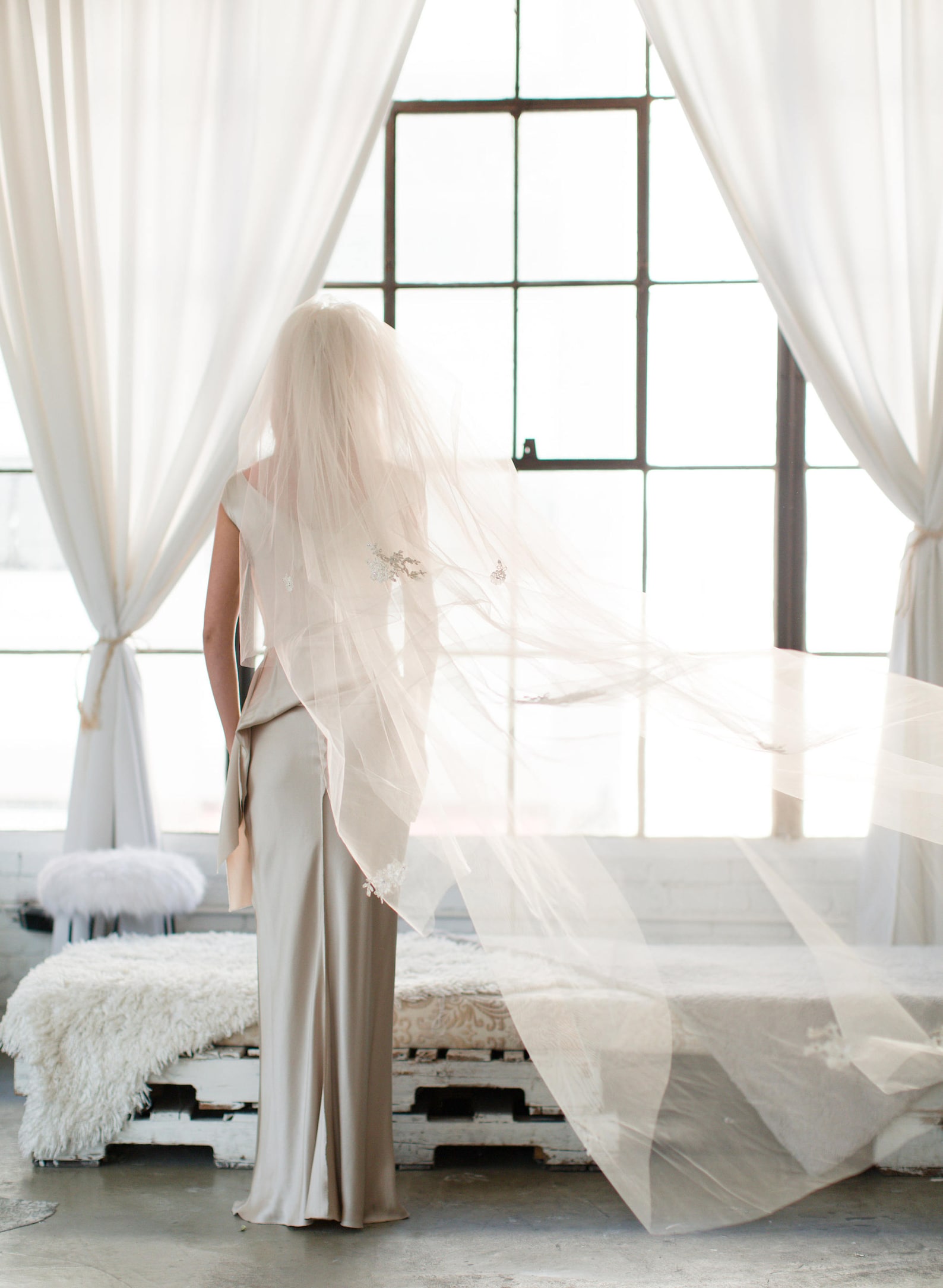 Partial Lace Veil Cathedral Lace Veil Fingertip Lace Veil | Etsy