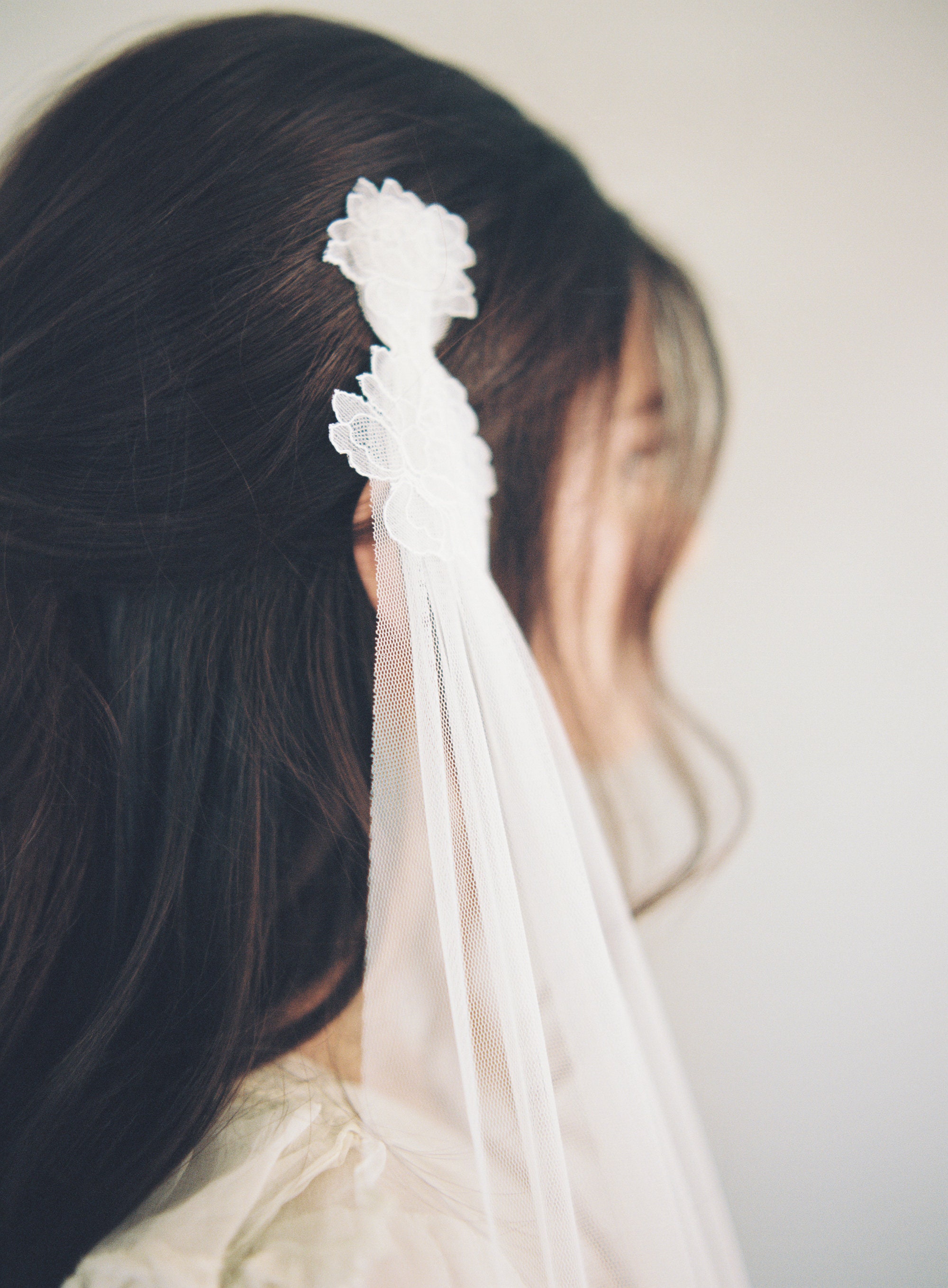 Drape Veil Swoop Veil Chantilly Lace Veil English Net Veil | Etsy