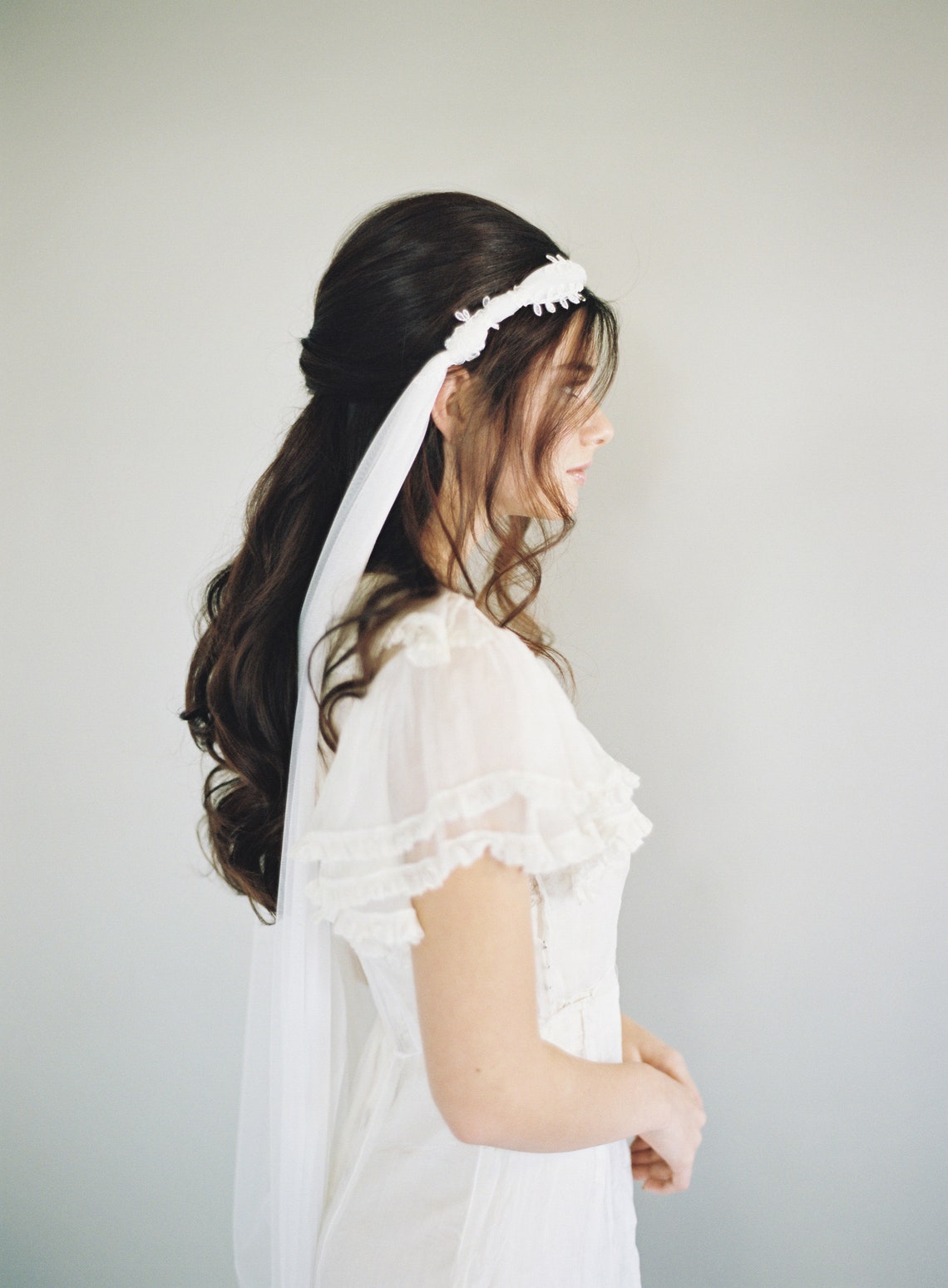 Grecian Drape VeilCustom Veil by Veiled BeautyEnglish Net | Etsy