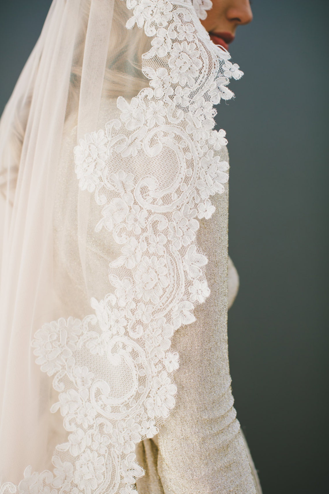 Mantilla Veil-english Net Veil | Custom Veil by Veiled Beauty | Soft ...