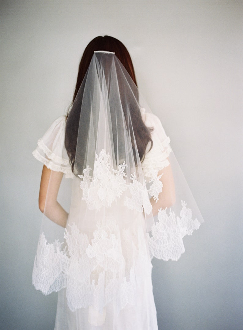 Drop Veil-soft Tulle Fabric custom Veil by Veiled Beauty - Etsy