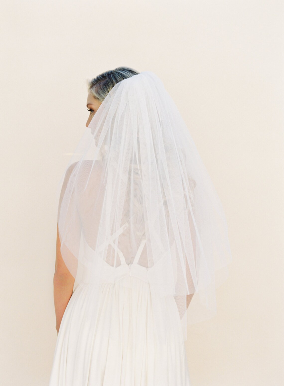 Bridal Veil English Net Veil Ivory Veil Two Tier Veil One | Etsy