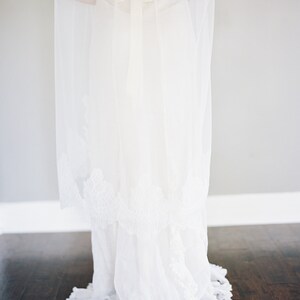 Drape Veil, Swoop Veil, Chantilly Lace Veil, English Net Veil, Bridal ...