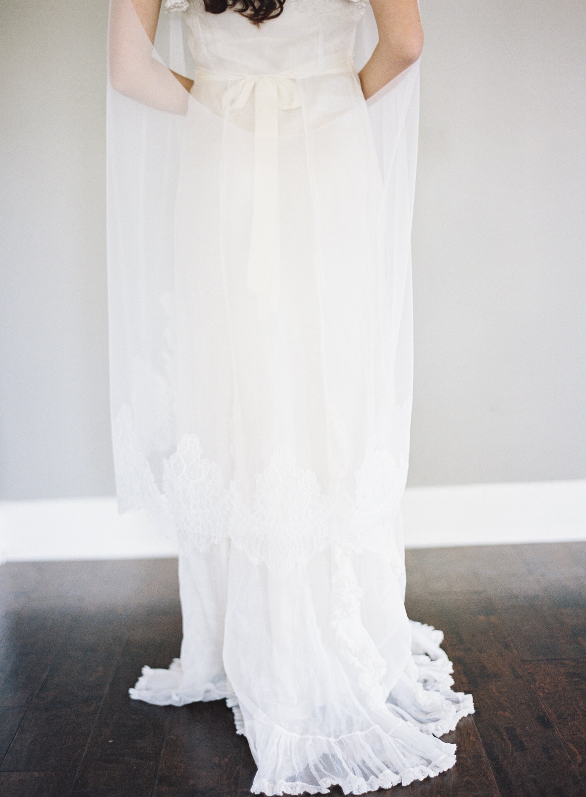 Drape Veil Swoop Veil Chantilly Lace Veil English Net Veil | Etsy