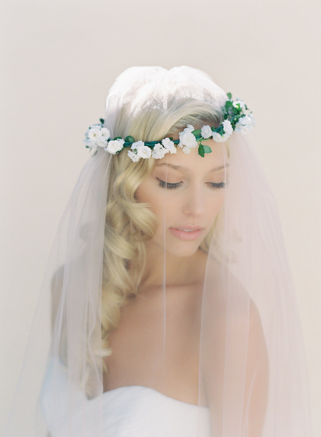 Little Something-Simple Wedding Veil-Chapel Length Veil-Ivory | Etsy