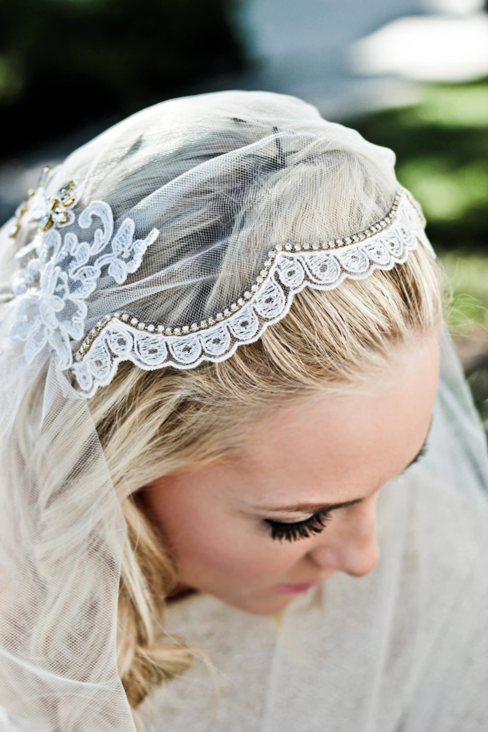 Juliet Cap Veil|custom Veil by Veiled Beauty|scalloped Lace Trim-soft ...