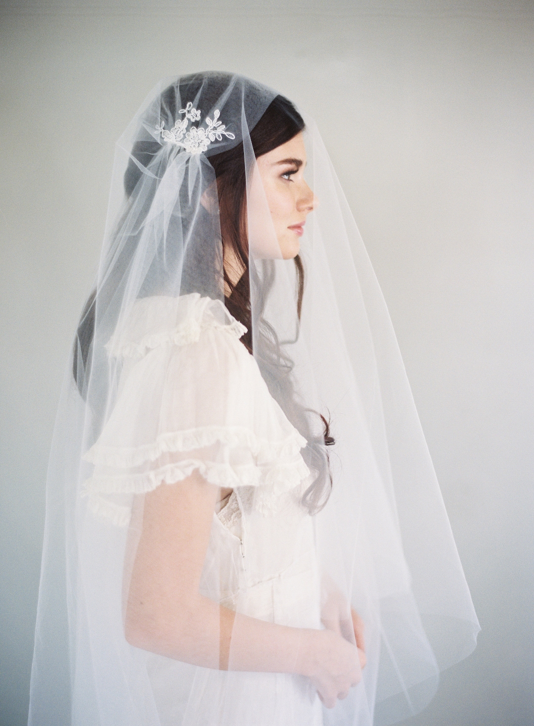 Juliet Cap Veil-lace Juliet Cap Veil-1920s Bride-lace Wedding Veil ...