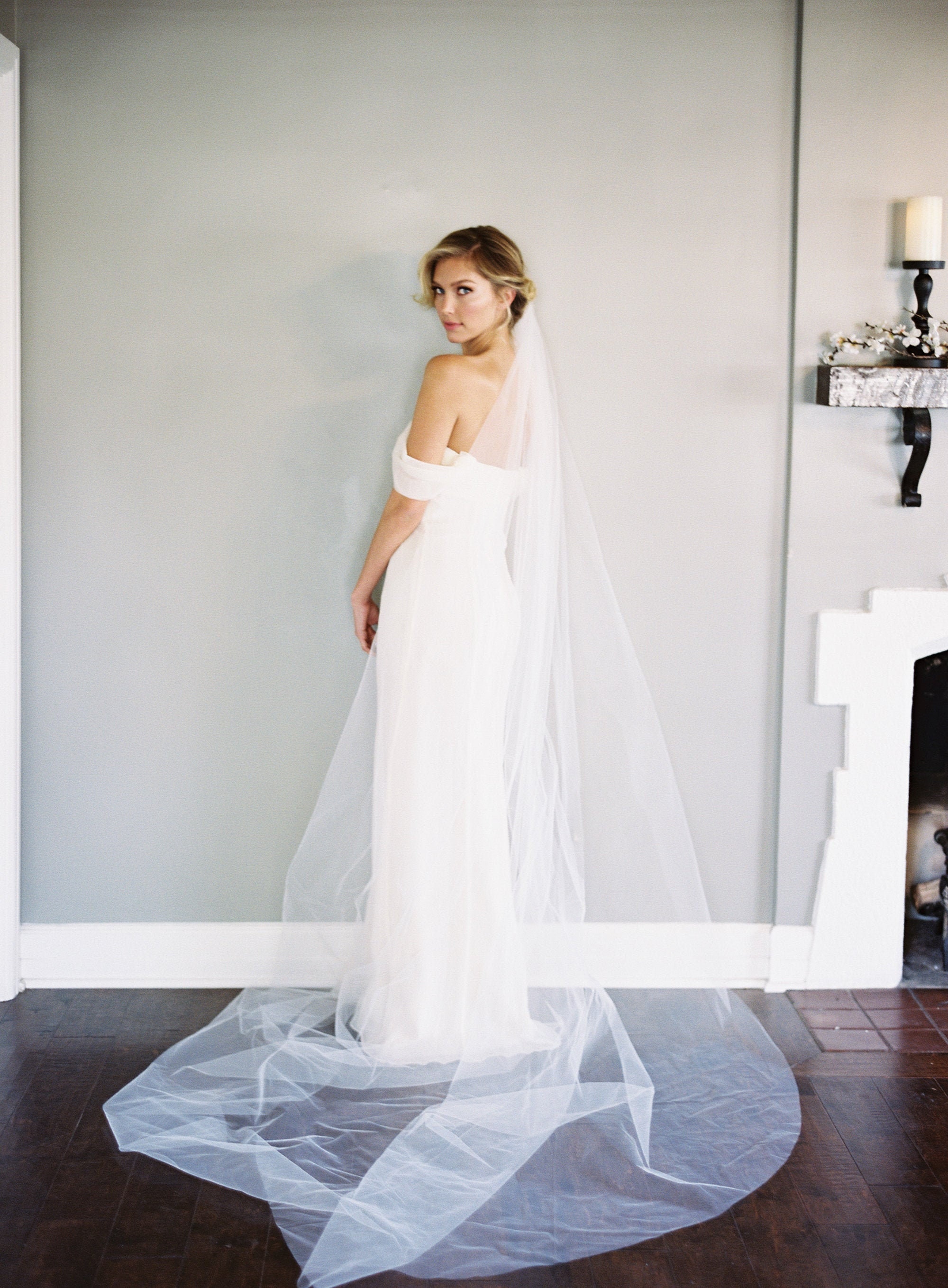 Simple Wedding Veil-little Something Veil-soft Wedding Veil-chapel ...