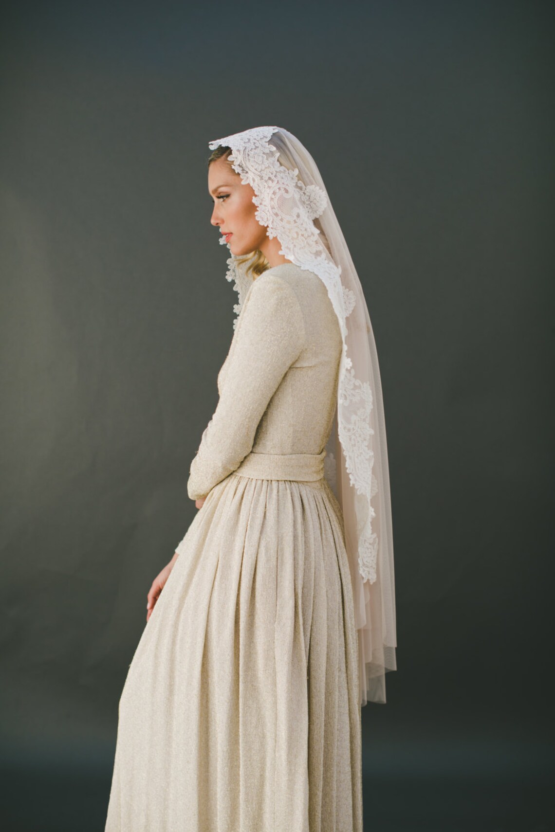 Mantilla Veil-english Net Veil | Custom Veil by Veiled Beauty | Soft ...