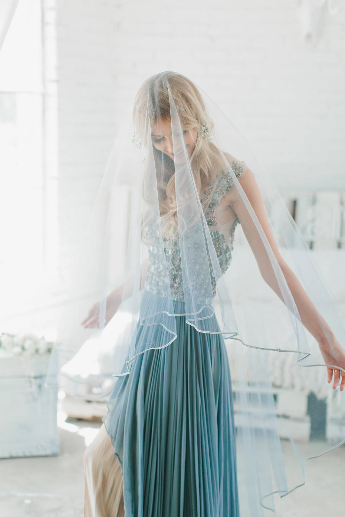 Ombre-Hand Dyed Veil Custom Veil by Veiled Beauty Soft | Etsy