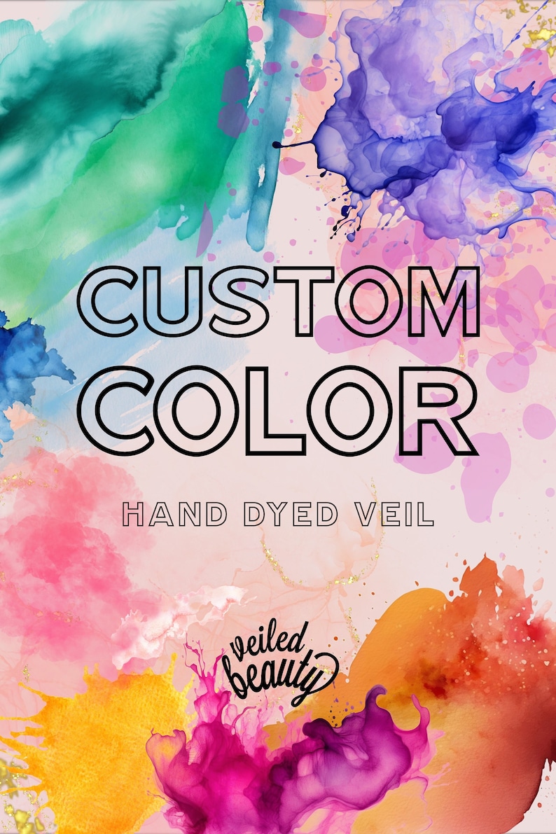 Custom Color Hand Dyed Ombre Veil | Statement Veil | Blue Veil | Purple ...