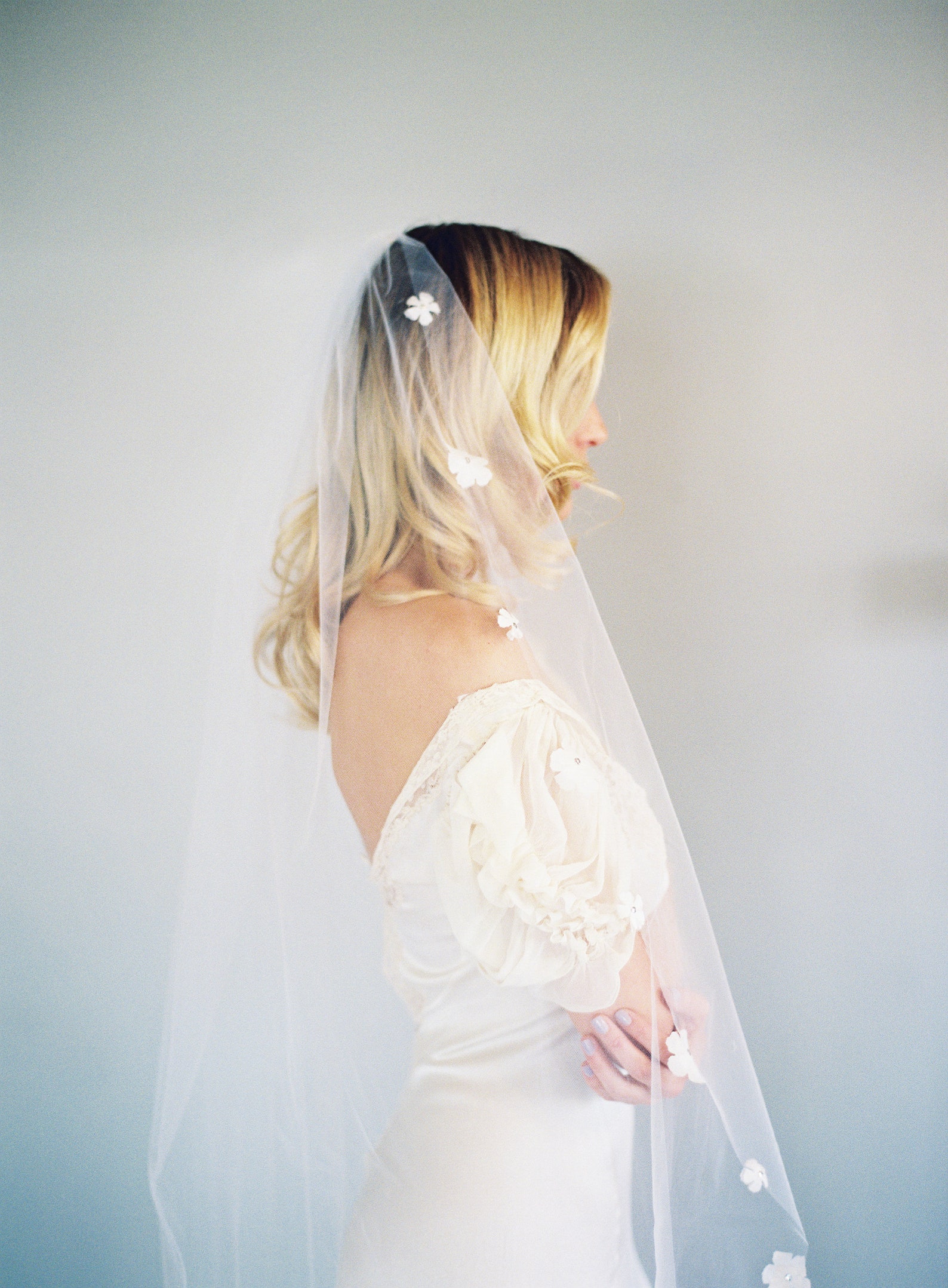 Little Something-Soft Tulle Veil-Floating Flower-Silk Crystal | Etsy