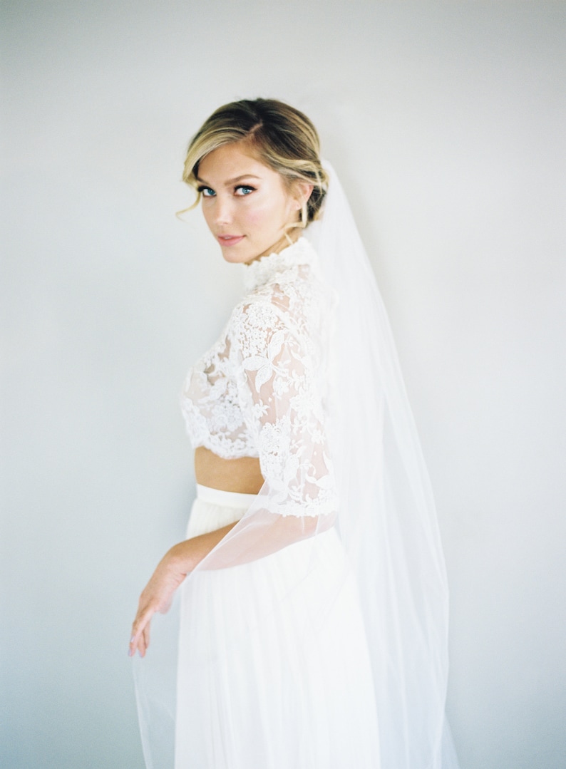 Simple Wedding Veil-little Something Veil-soft Wedding Veil-chapel ...