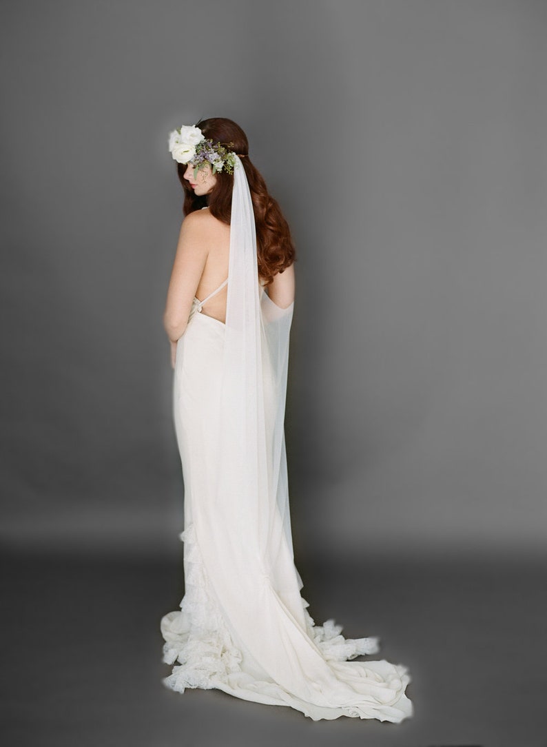 English Net Swoop Veil-drape Veil-bohemian Headpiece-1920s Headpiece ...