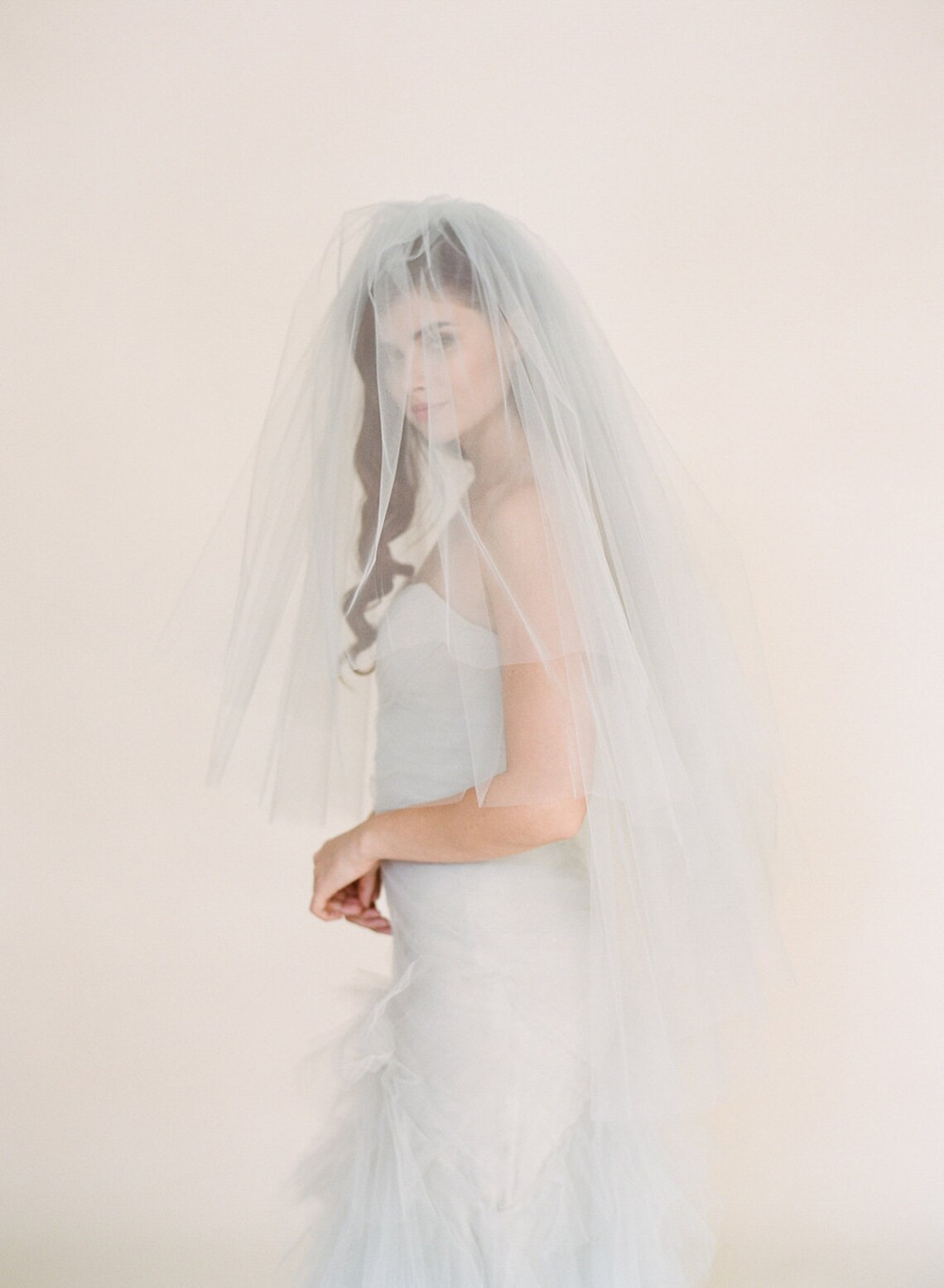 Gray Wedding Veil Bridal Veil Ballet Length Tulle Veil | Etsy