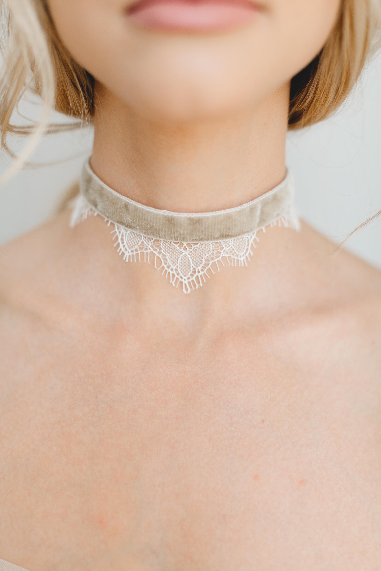 Lace Choker Velvet Choker Choker Necklace Thin Choker Boho | Etsy