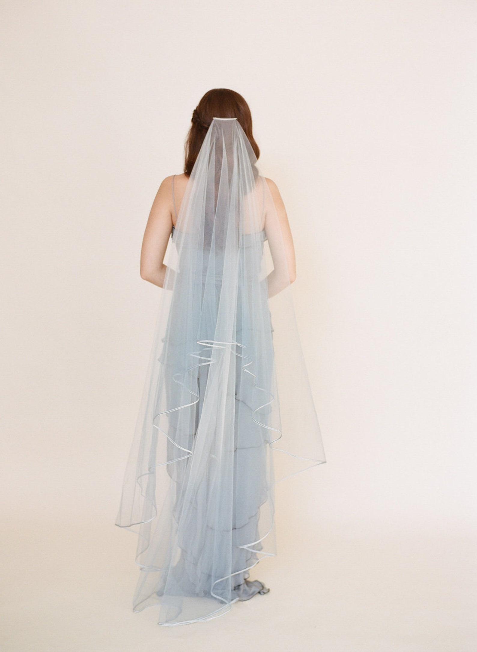 Blue Ombre Veil-custom Veil by Veiled Beauty-soutache | Etsy