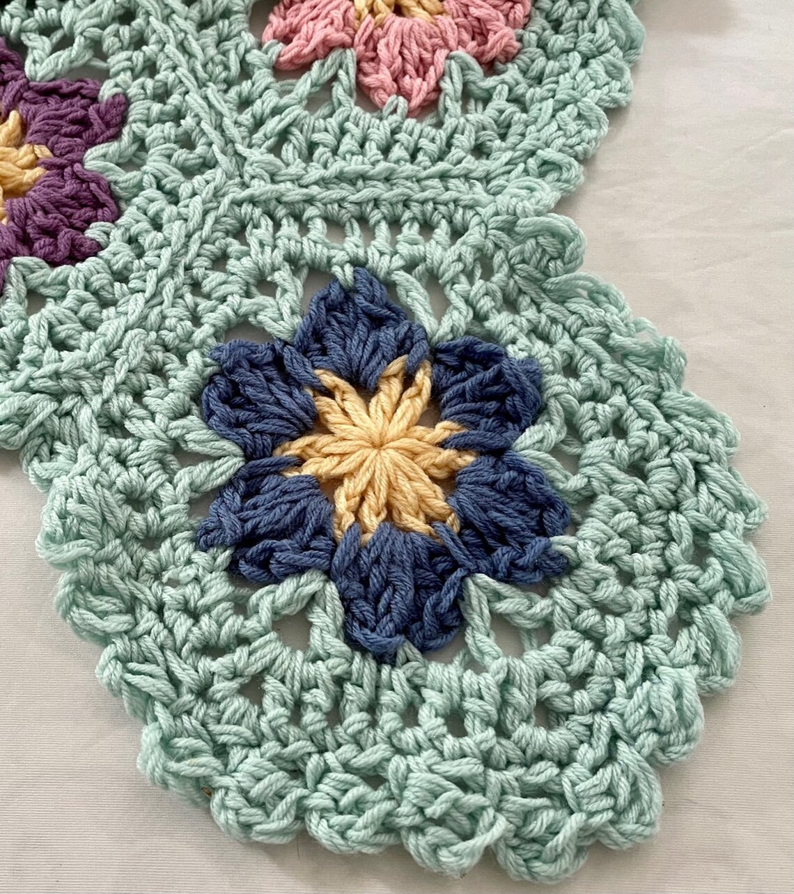 Flower Garden Afghan Crochet Pattern PDF Downloadfloral - Etsy