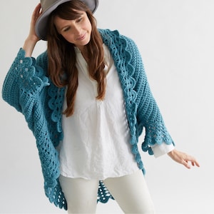 Shell Edged Jacket Crochet Pattern PDF Downloadcrochet - Etsy