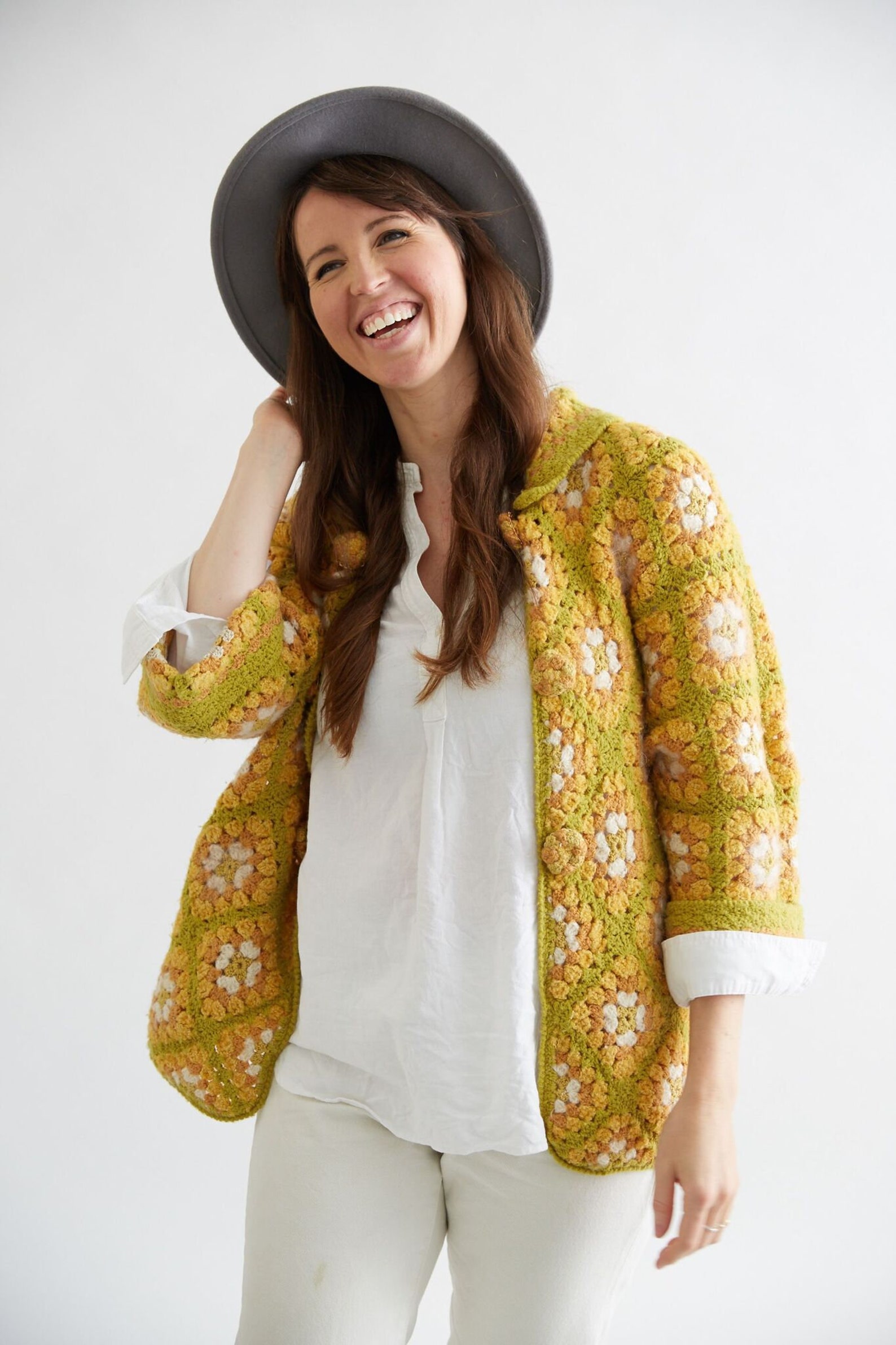 Granny Square Cardigan Crochet Pattern PDF Downloadvintage - Etsy