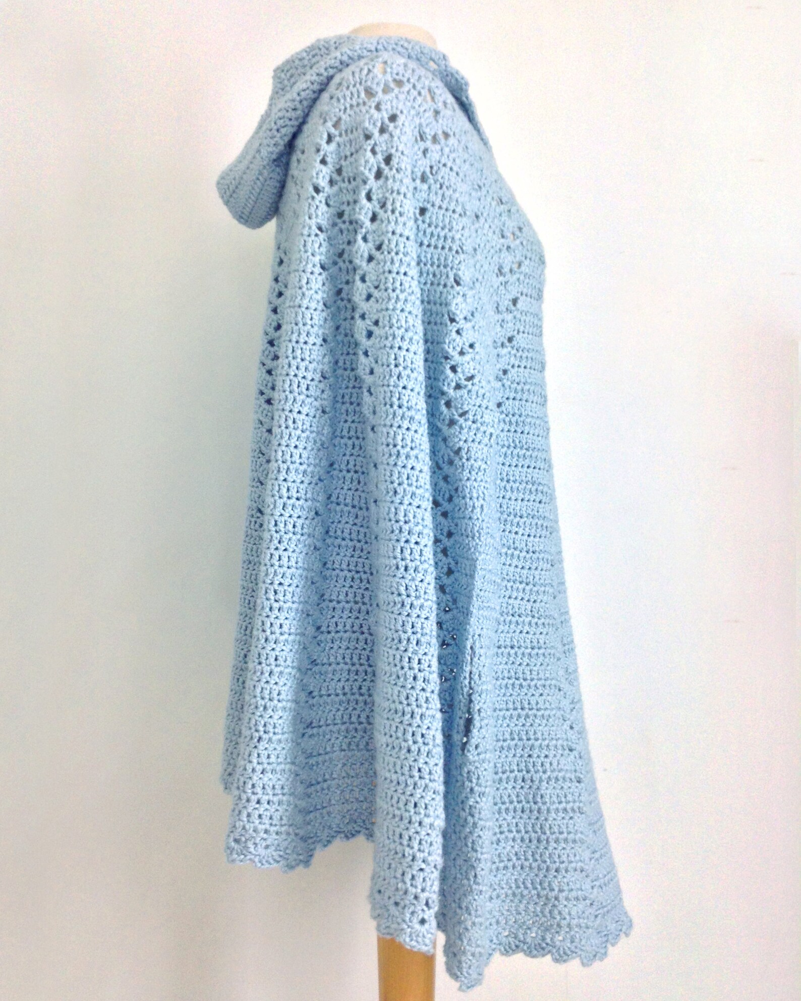 Long Hooded Cape Crochet Pdfdownload Crochet Patternhooded - Etsy