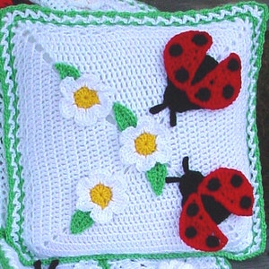 Ladybug Afghan and Pillow Crochet Pattern (PDF Download) - Etsy