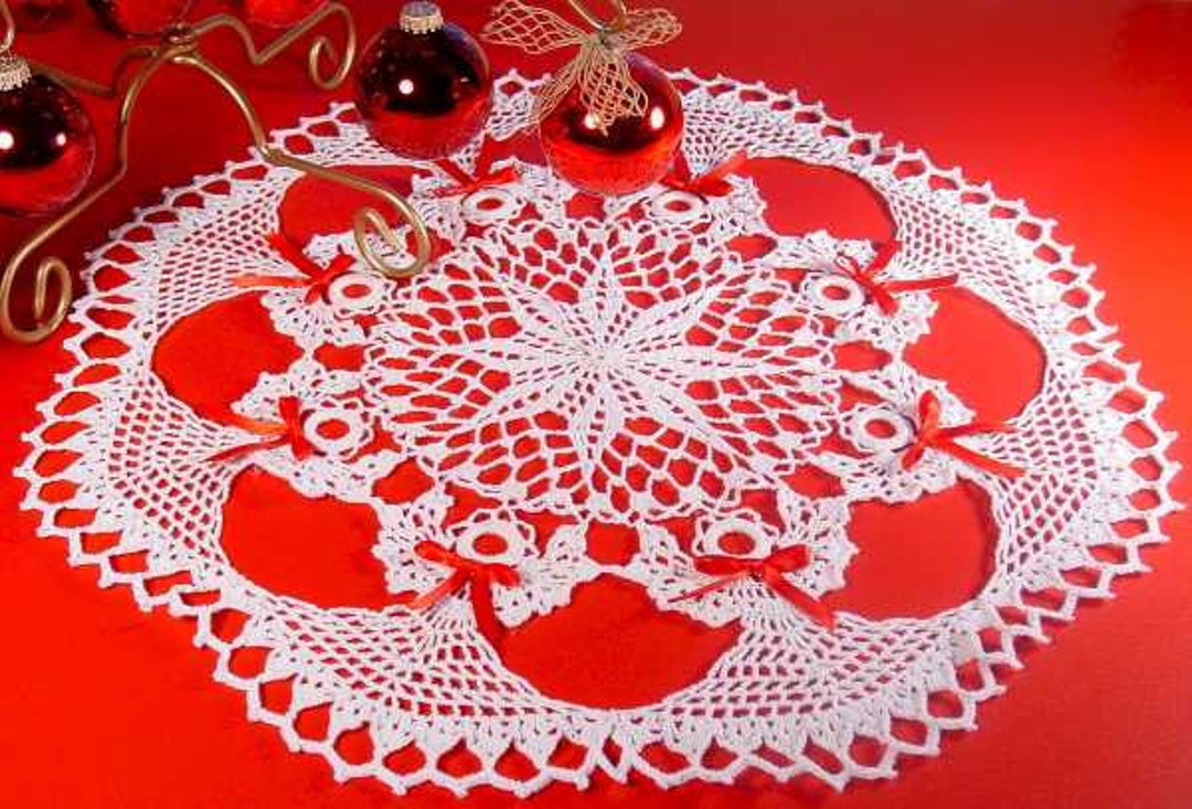 Poinsettia Angel Doily Crochet Pattern PDF Download,angel Doily ...