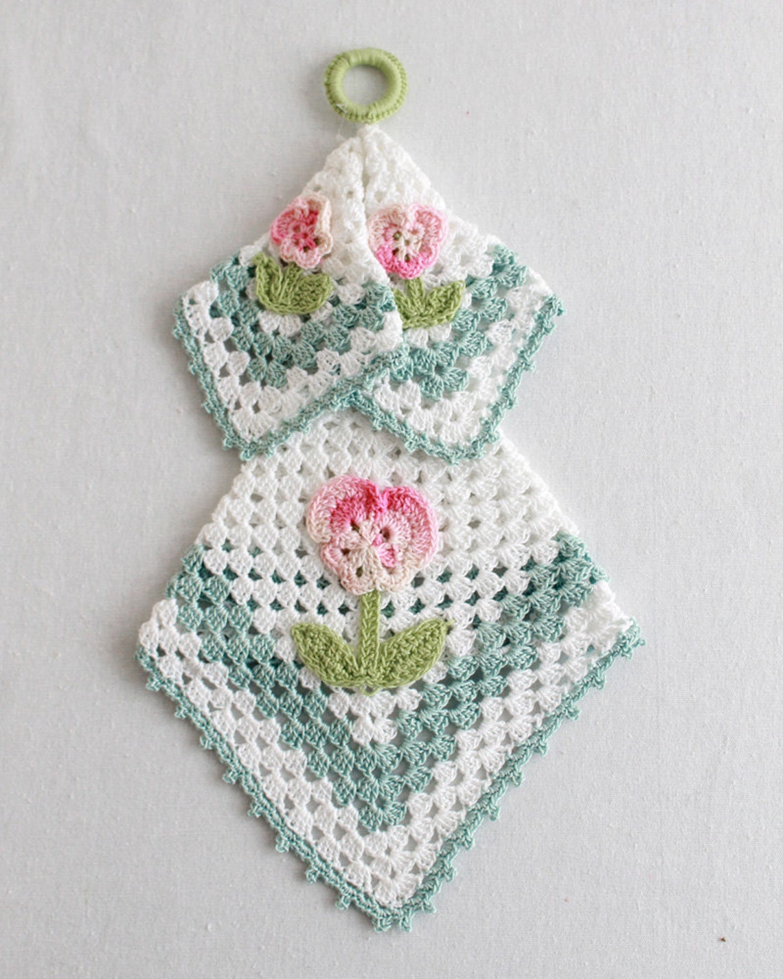 Premium Vintage Potholders Set Crochet Pattern PDF - Etsy