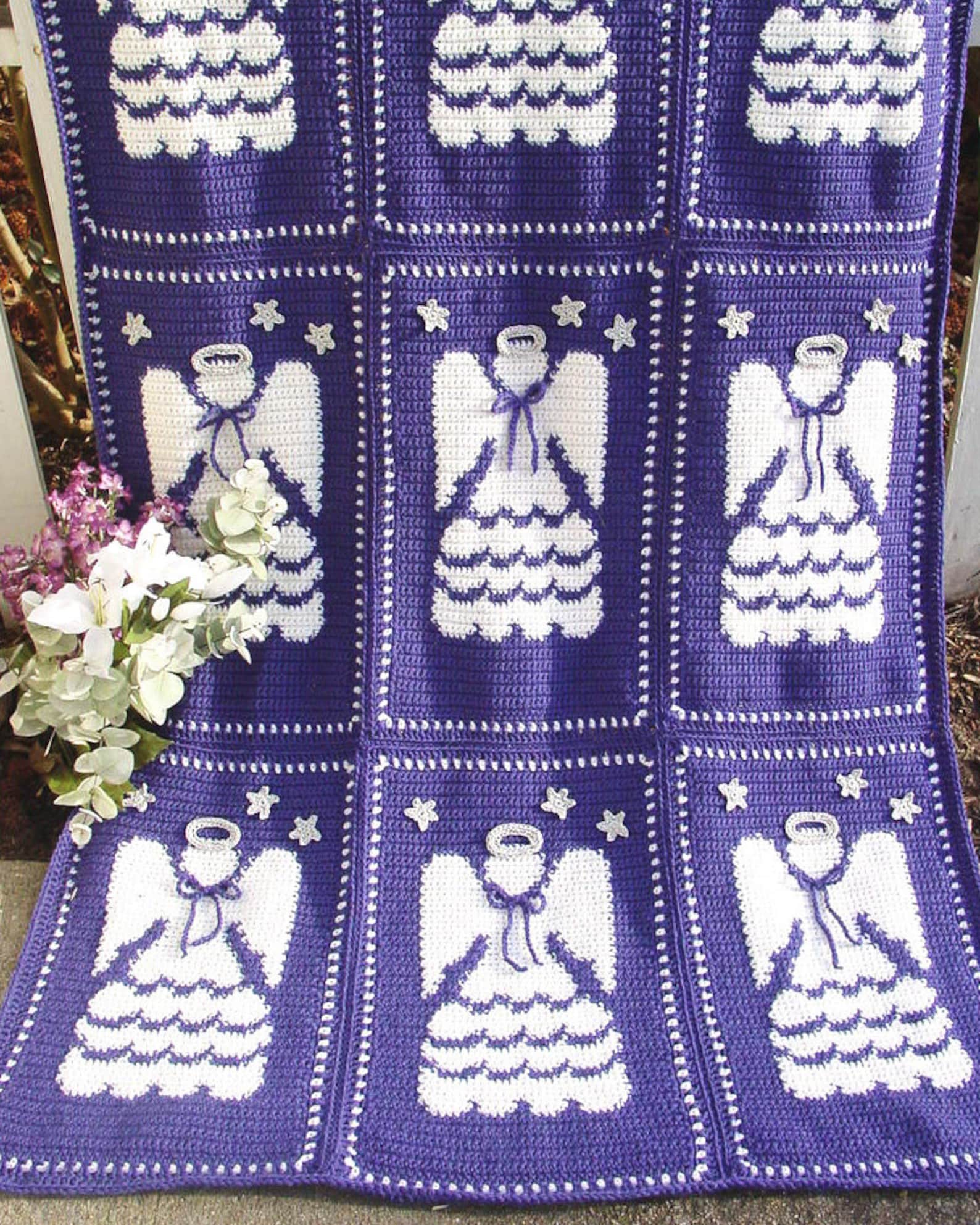 Angel Afghan Crochet Pattern PDF Download,angel Afghan,angel Blanket ...
