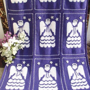Angel Afghan Crochet Pattern, Christmas Blanket (PDF Download) - Etsy