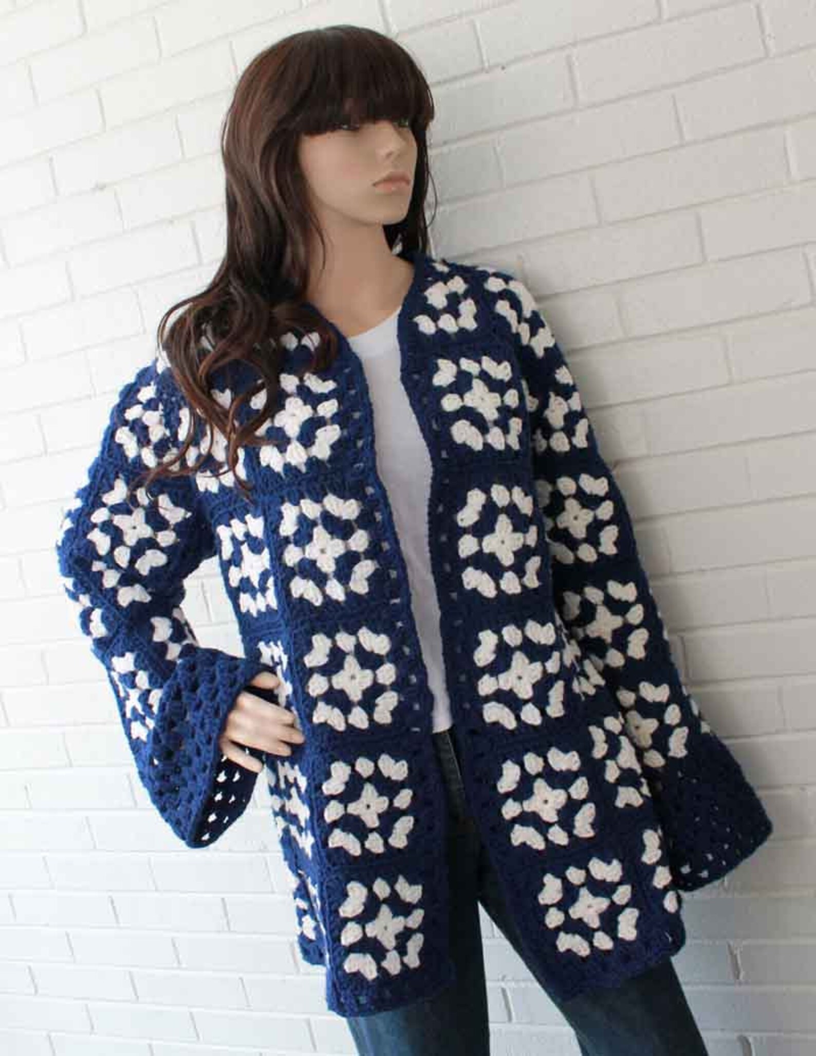 Granny Square Coat Crochet Pattern (PDF Download) - Etsy
