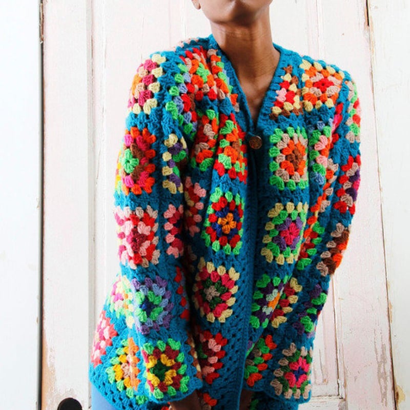 Granny Square Sweater Pattern - Etsy