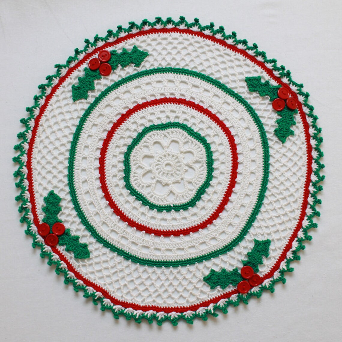 Vintage Christmas Doilies Crochet Pattern PDF | Etsy