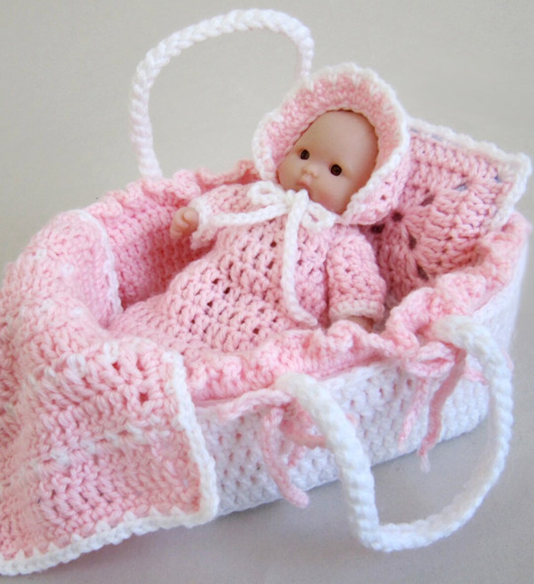 Moses Basket Baby Crochet Pattern PDF Download,baby Doll Crochet,small ...