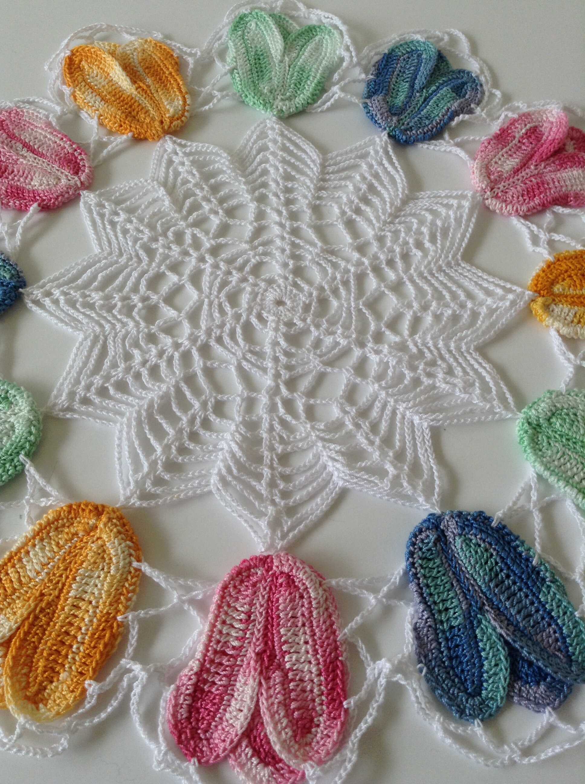 Vintage Variegated Tulip Doilies Crochet Pattern PDF | Etsy