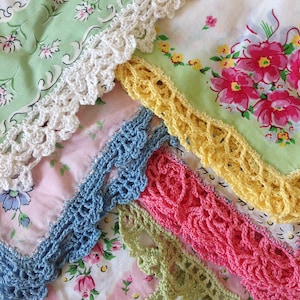 Lace Edgings Crochet Pattern PDF Download,edging for Handkerchief,lacy ...