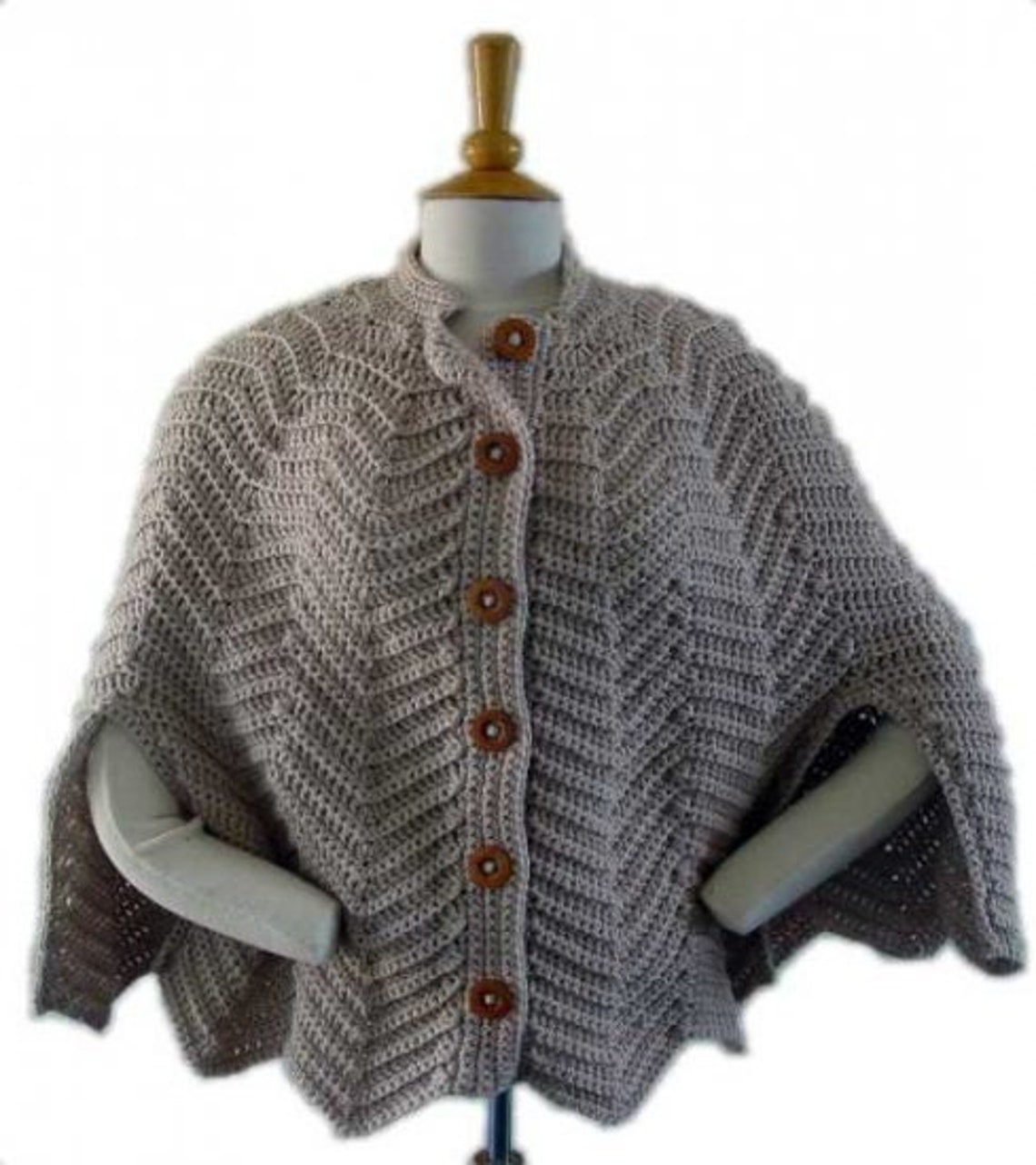 Ripple Cape Crochet Pattern PDF Downloadeasy Crochet Cape - Etsy