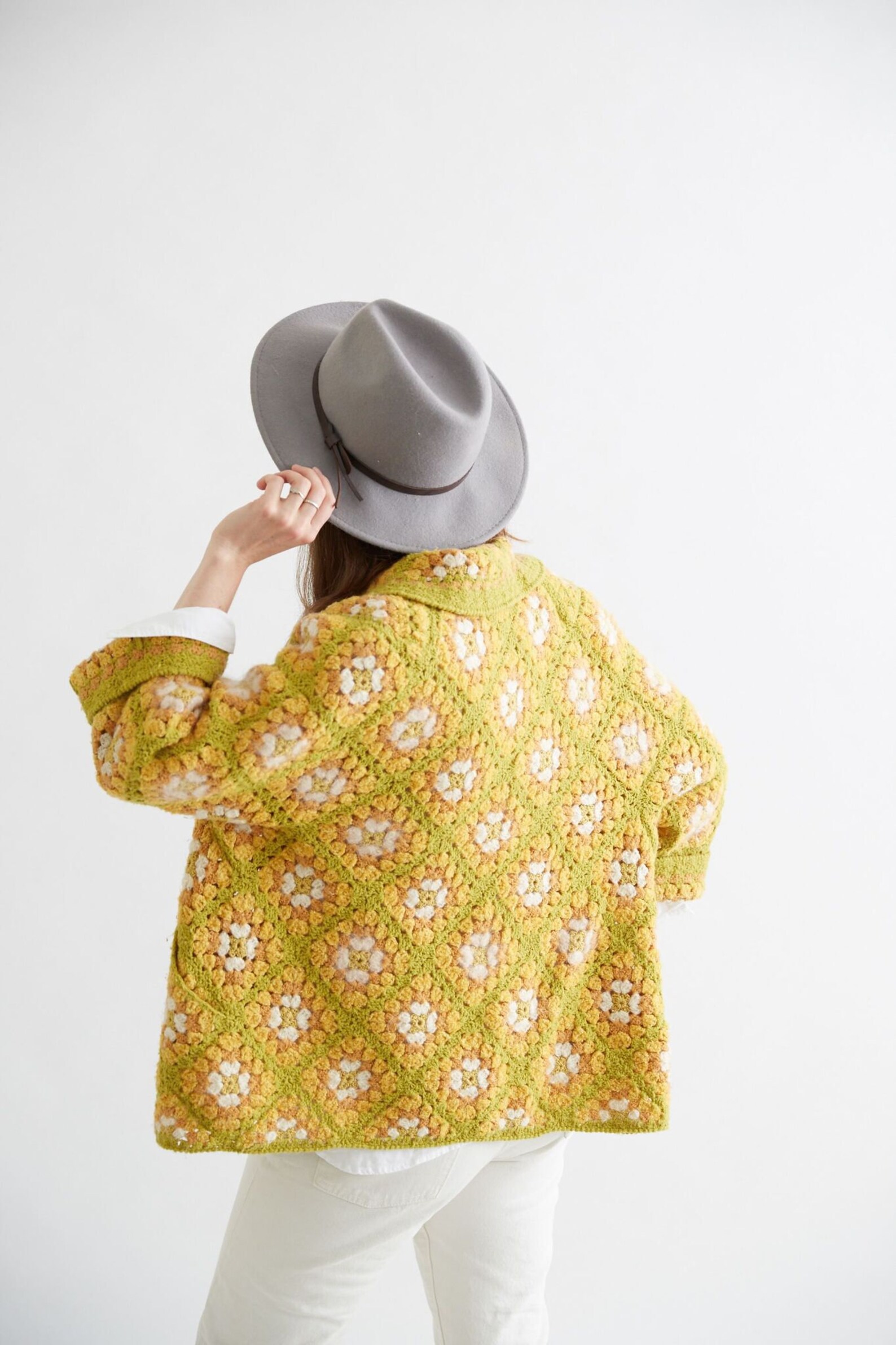 Granny Square Cardigan Crochet Pattern PDF Downloadvintage - Etsy