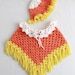 Candy Corn Poncho Crochet Pattern PDF Download,poncho for Toddler's and ...