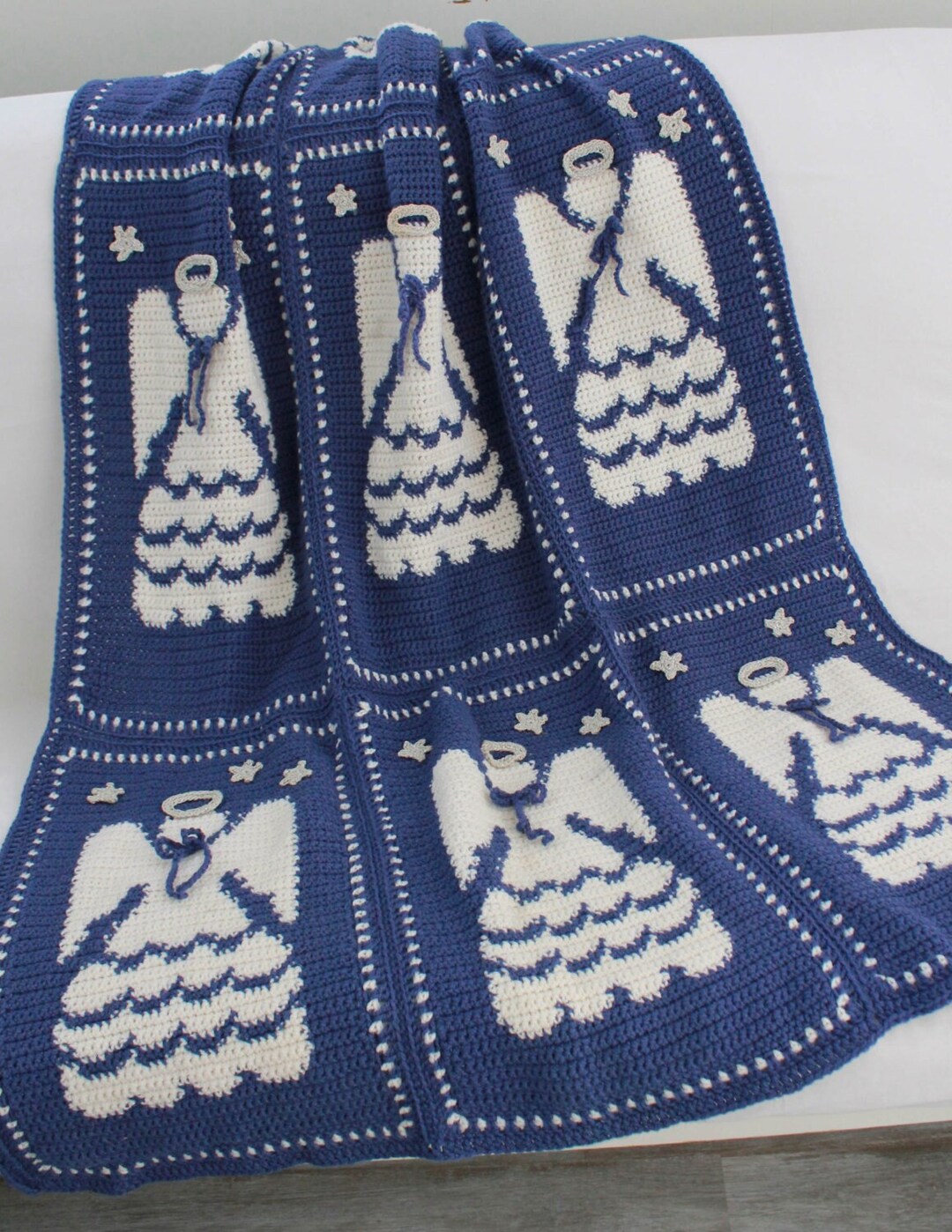 Angel Afghan Crochet Pattern, Christmas Blanket (PDF Download) - Etsy