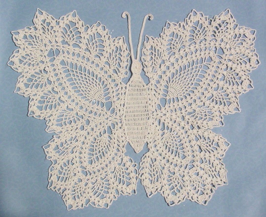Vintage Butterfly Doily Crochet Pattern PDF Download,crochet Gift ...