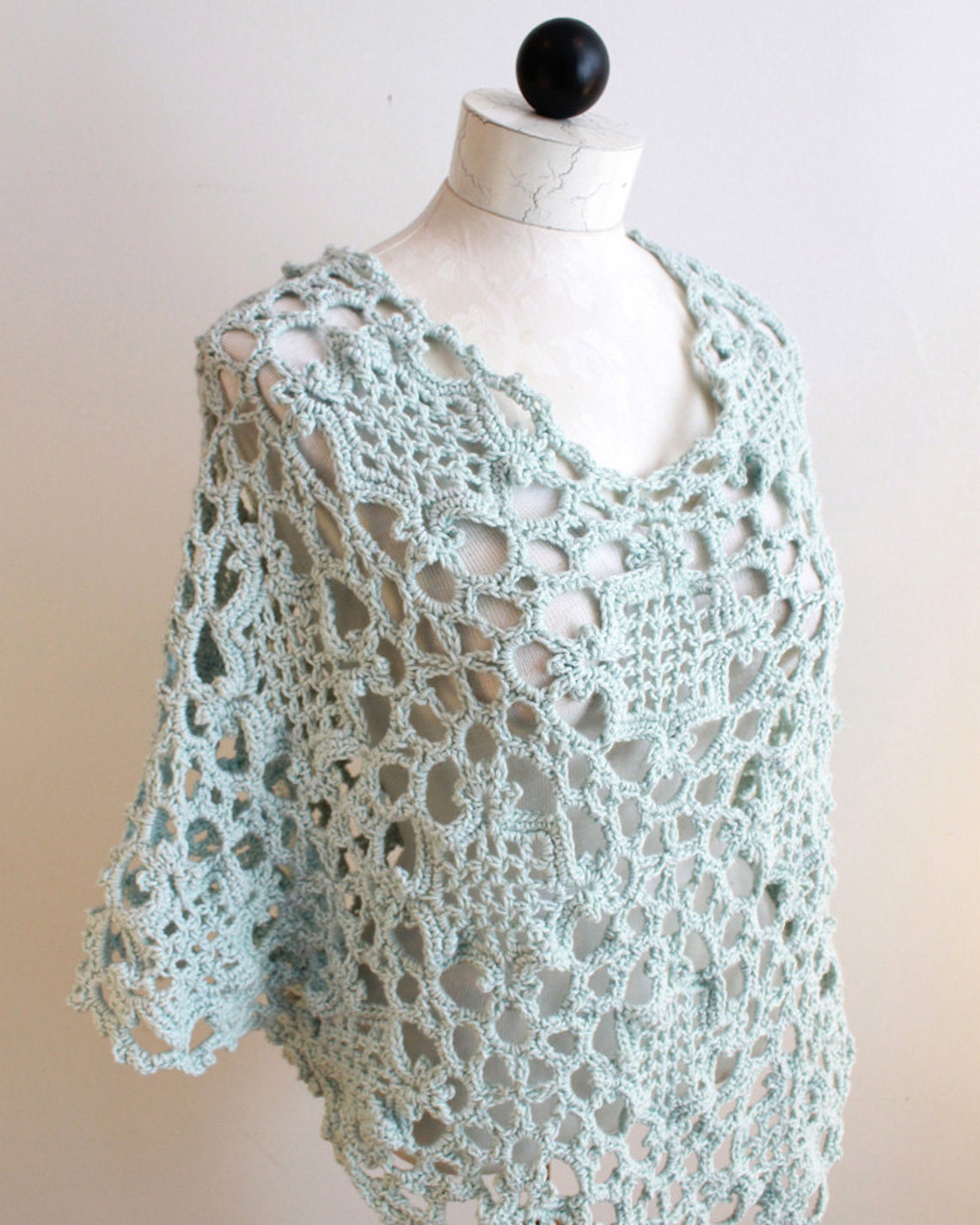 Elegant Poncho Crochet Pattern PDF Downloadintricate Crochet - Etsy