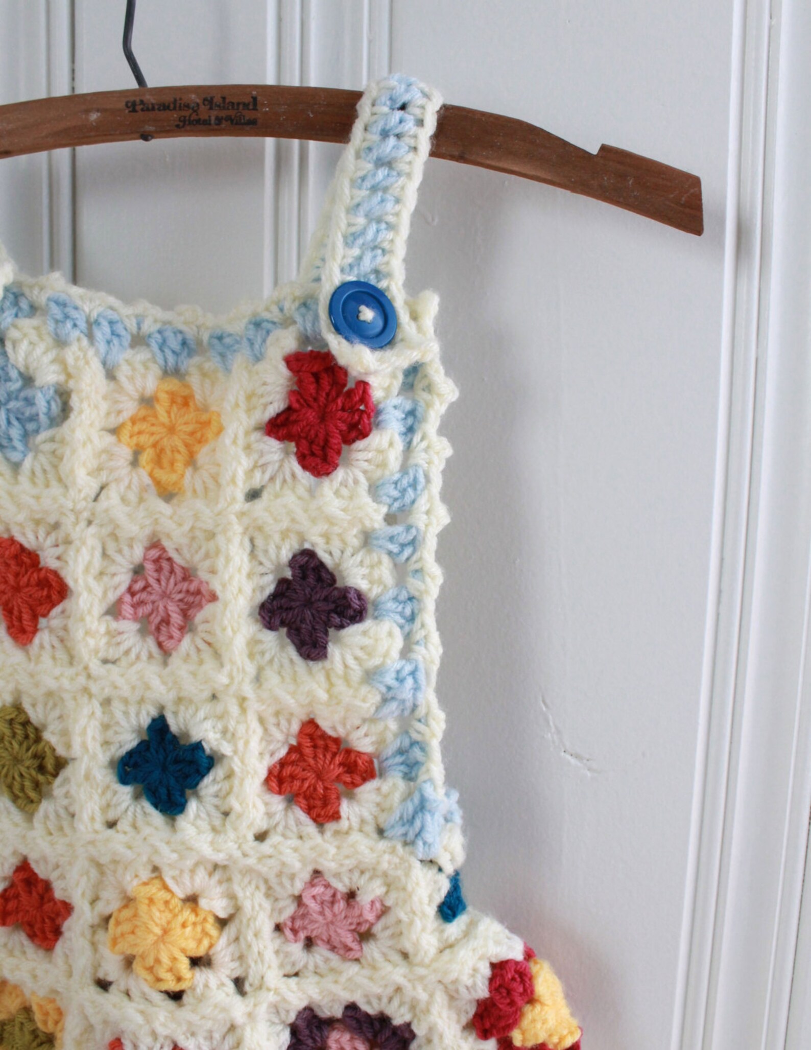 Granny Square Crochet Dress Set Pattern, Retro Purse, Hat (PDF Download ...