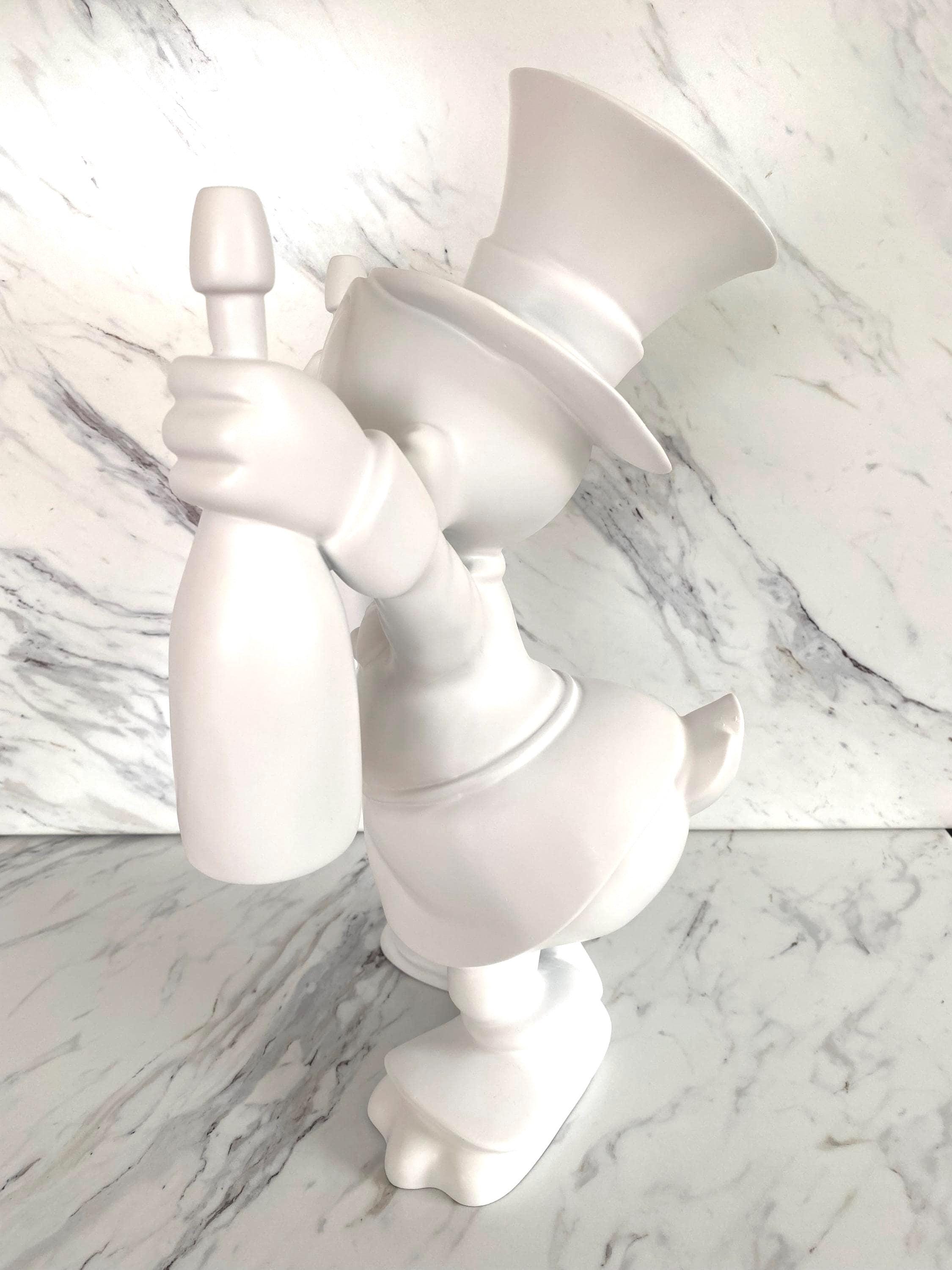 Blank White Champagne Duck Sculpture. 40cm Sculpture. Alec Monopoly ...