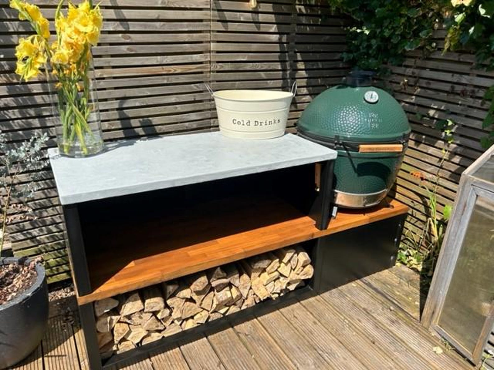 Outdoor Kitchen Microcement Big Green Egg - Etsy