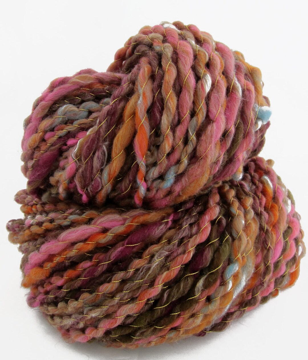 Handspun Art Yarn, Thread Plied, 'glam', 140 Yds., Bulky - Etsy